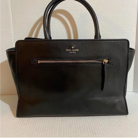 kate spade | Bags | Kate Spade Black Leather Satchel Handbag | Poshmark